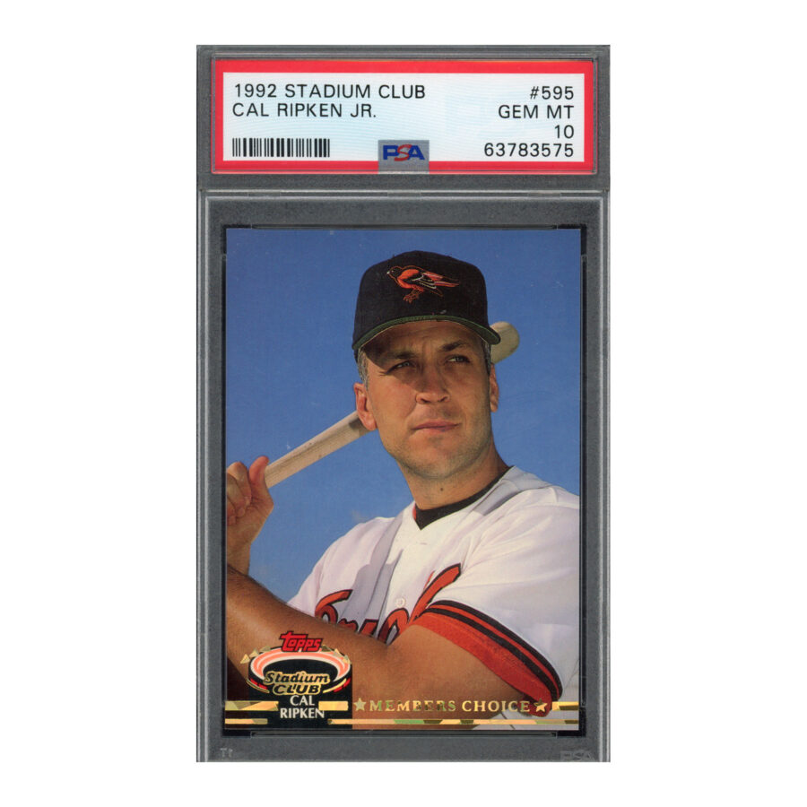 1992 Stadium Club #595 Cal Ripken PSA 10 - HOF Signed Rookies